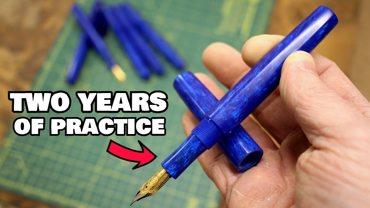 It took TWO YEARS of practice to make this fountain pen - YouTube