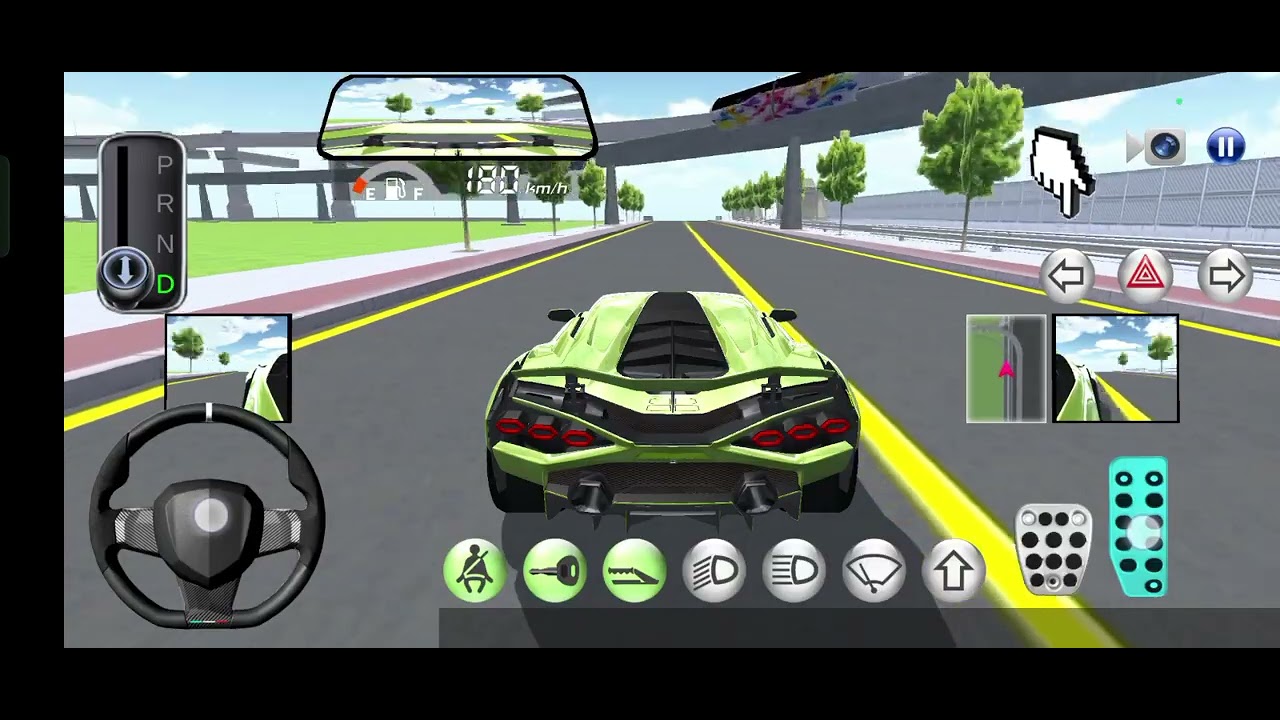 3D Driving Class - Bullet Train VS Blue Lamborghini Crazy Driving Race ...