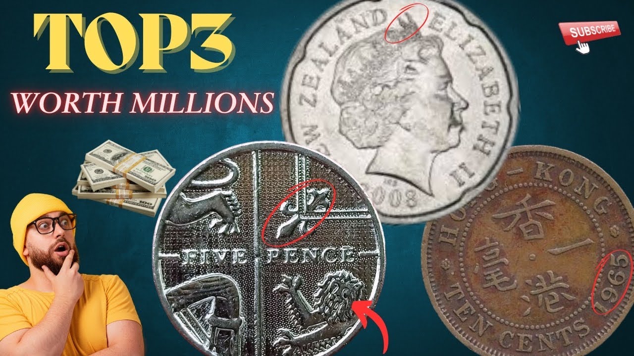 SUPER TOP3 ULTRA RARE UK PENCE, NEWZELAND CENTS WORTH A LOTS OF MONEY ...