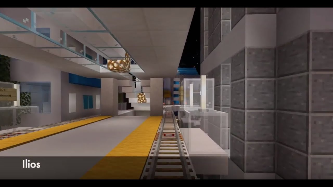 Minecraft Subway System - Green Line (Titania Train Network) - YouTube
