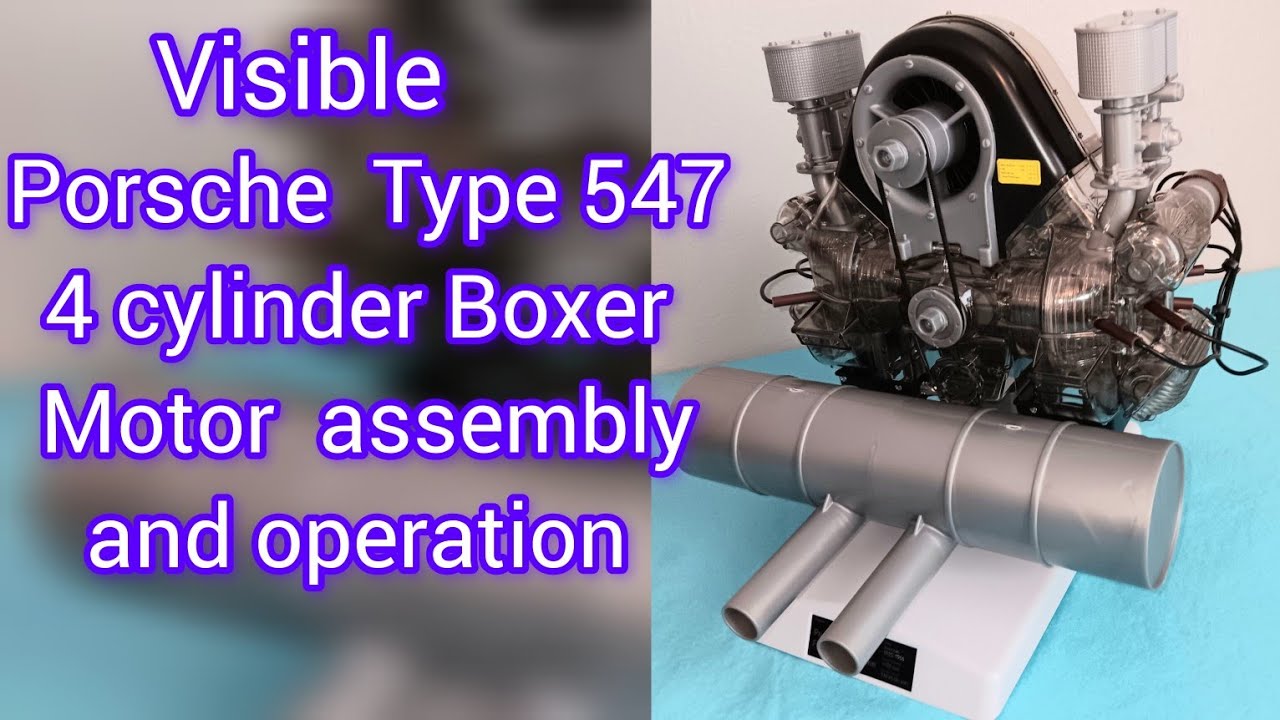 porsche carerra visible 4 cylinder engine model kit assembly and ...