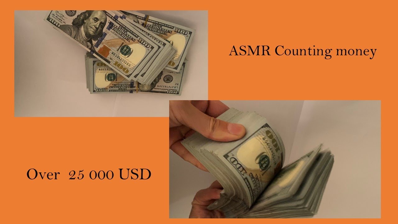 ASMR Counting money: over USD 25 000 cash $ $ $ - YouTube