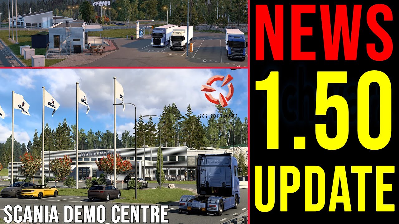 ETS2 1.50 NEWS 🚨 Scania Demo Centre + 1:1 Rennstrecke - YouTube