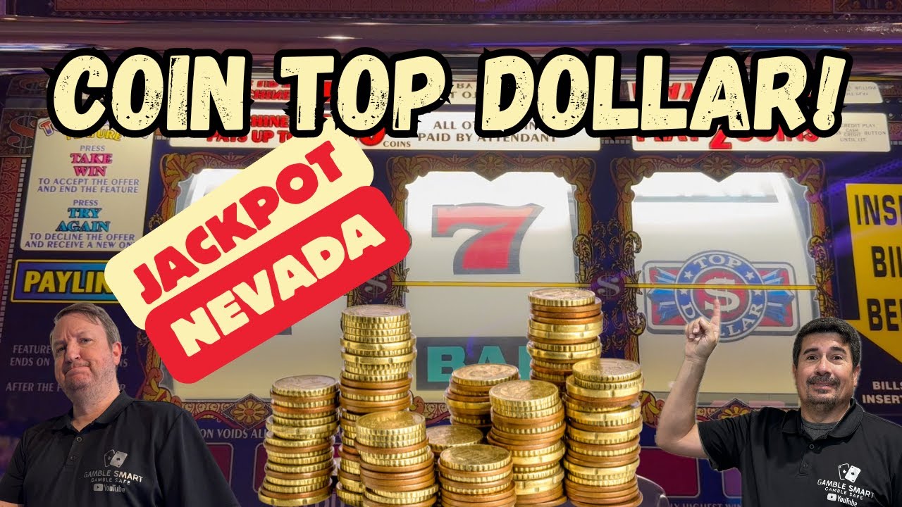 Gamble Smart Visits Jackpot Nevada! Old School $1 Coin Top Dollar Play ...