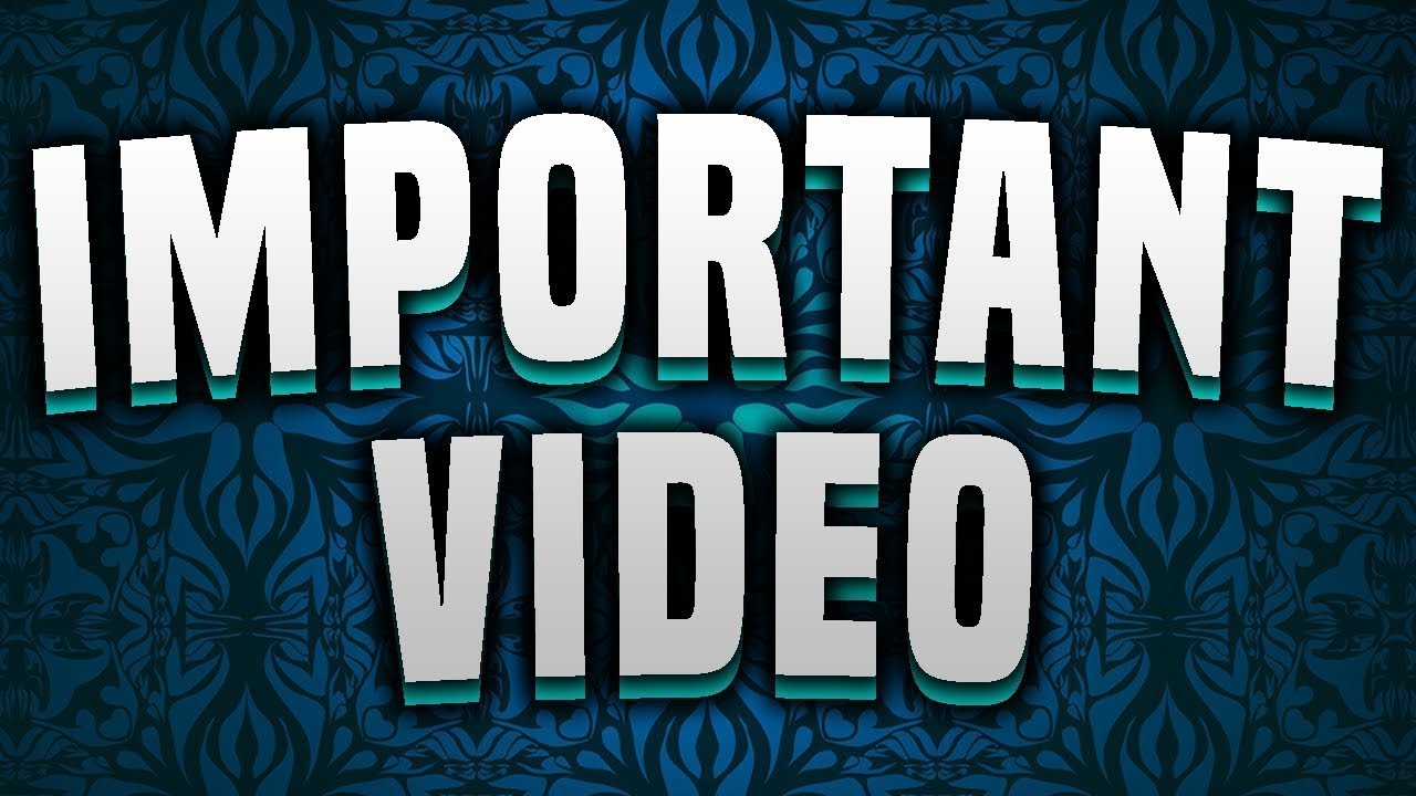 IMPORTANT VIDEO - YouTube