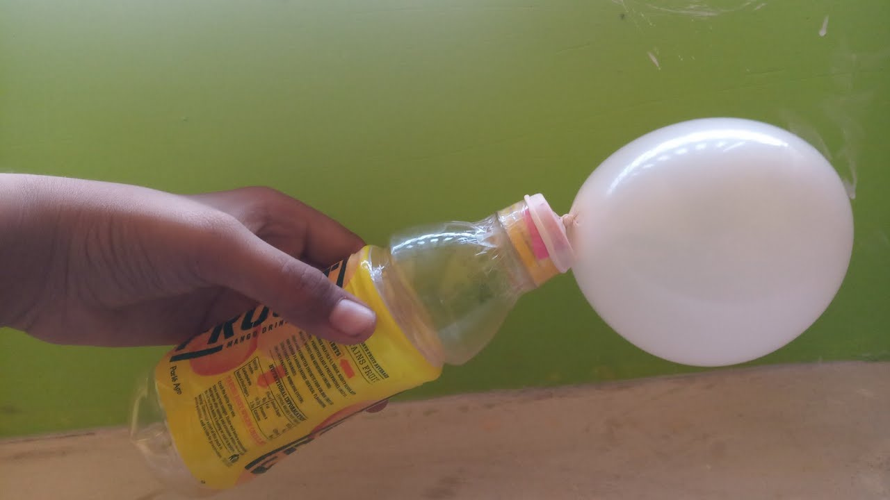 How to make bottle balloon pump at home easy experiment by Guru ...
