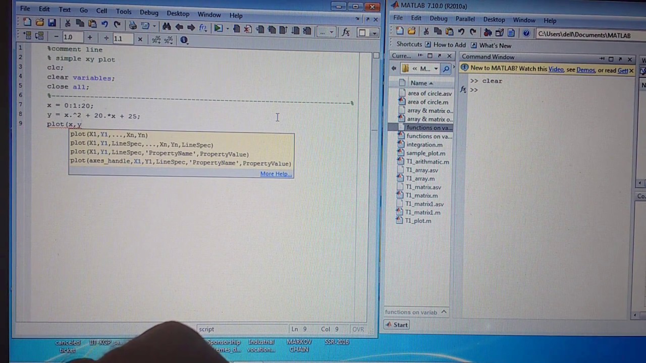 MATLAB X-Y plot - YouTube
