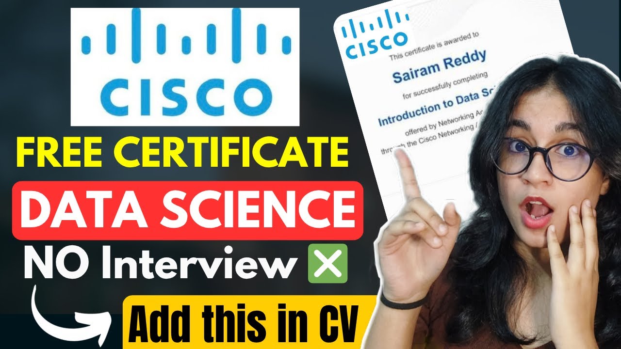 🔥100% FREE Cisco Certificate - Data Science - YouTube