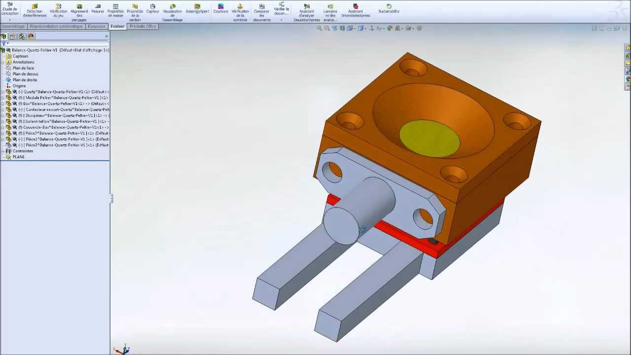 Balance quartz + module Peltier - YouTube