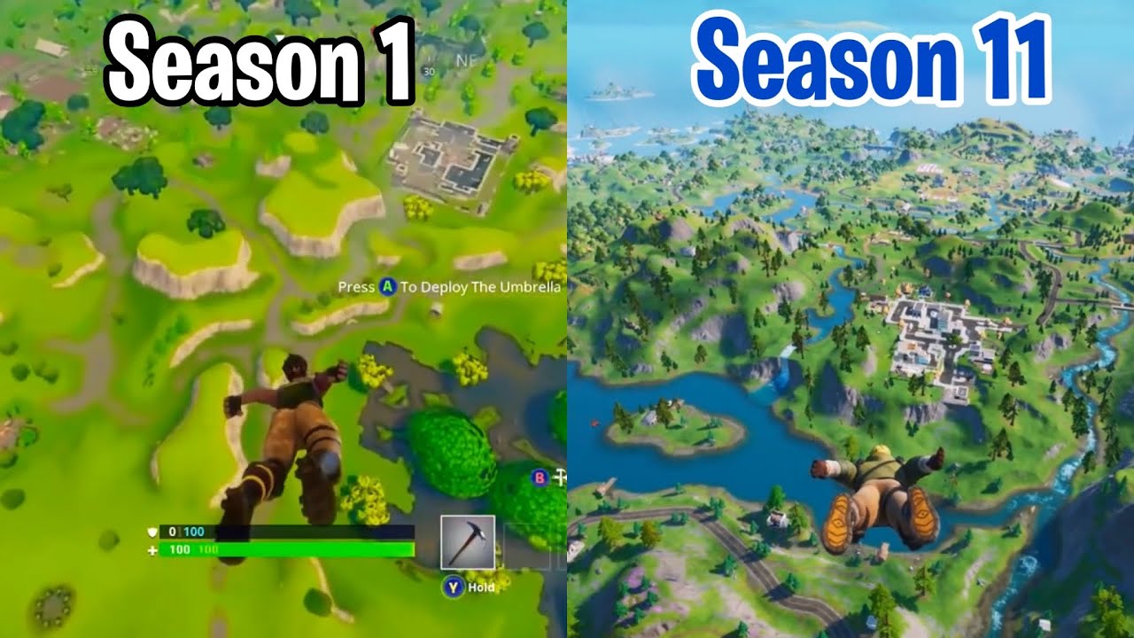 The EVOLUTION of Fortnite: Battle Royale! (Gameplay from Seasons 1-11 ...