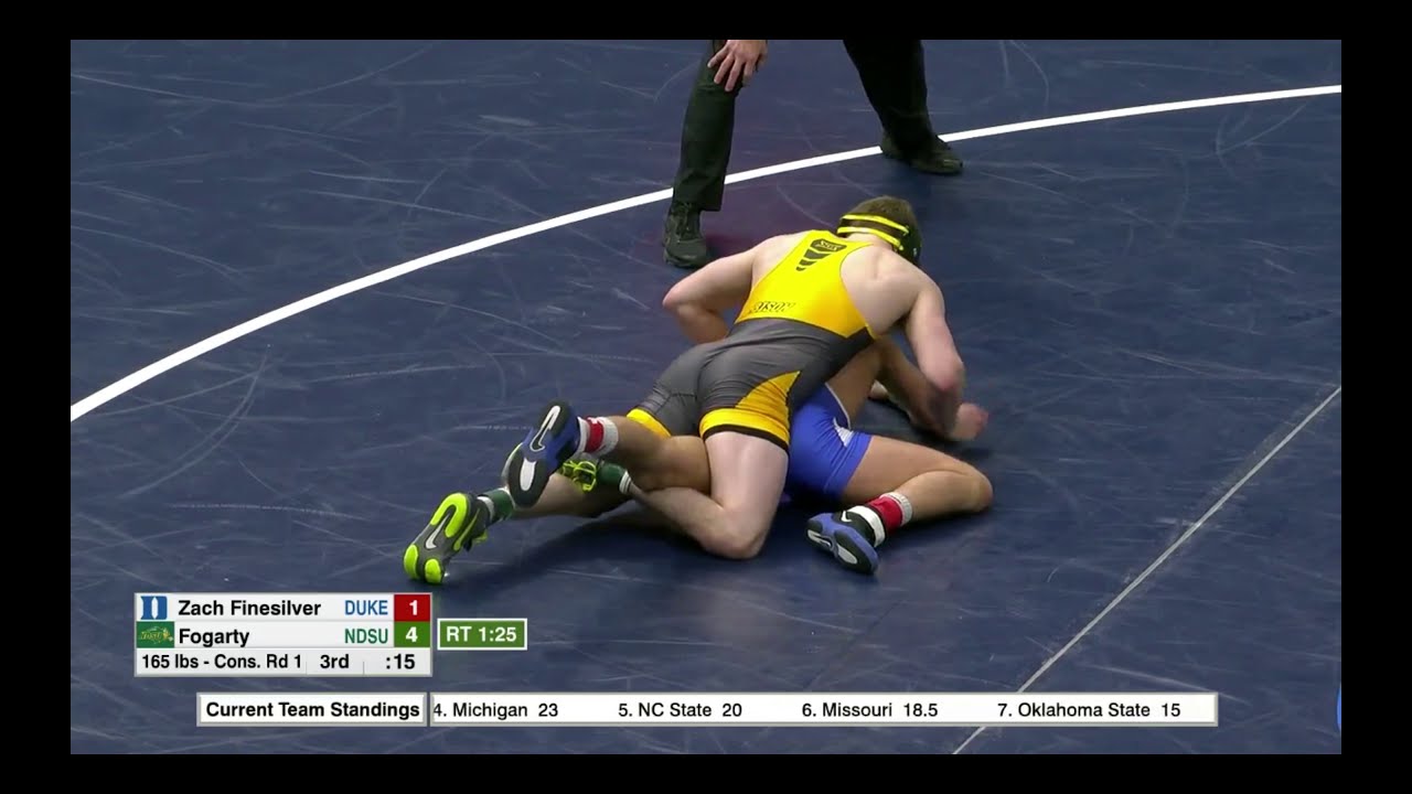 165lbs: Andrew Fogarty (NDSU) dec Zach Finesilver (Duke) - YouTube
