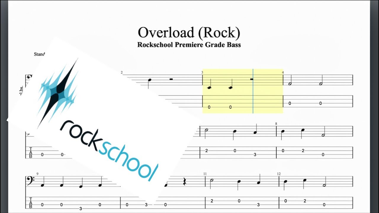 Overload (Rock, Band) Rockschool Premiere Grade Bass - YouTube