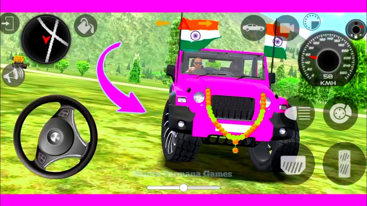 Dollar Songs Modified Pink Mahindra Thar | Indian Cars Simulator 3D ...