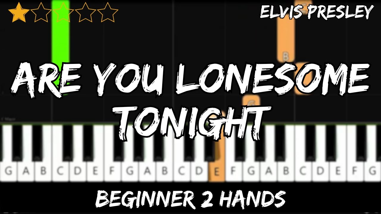 Elvis Presley - Are You Lonesome Tonight - Easy Beginner Piano Tutorial ...
