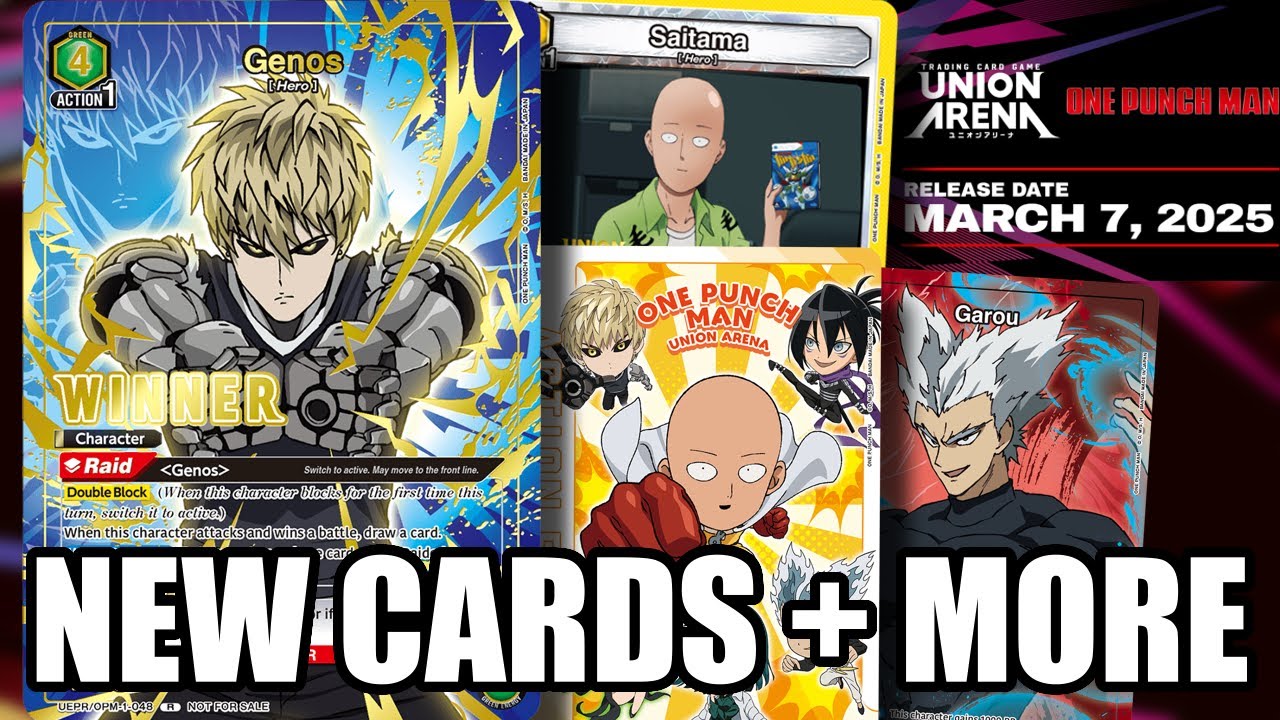 NEW One Punch Man Cards Announced + Union Arena Info! - YouTube