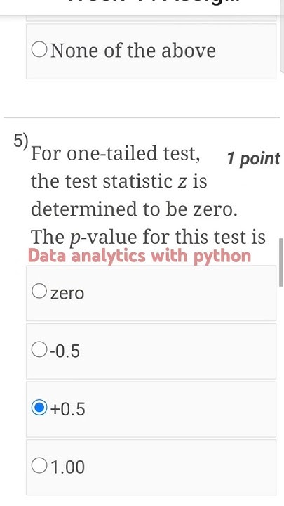 Nptel Week 4 assignment solution Data analytics with python swayam - YouTube