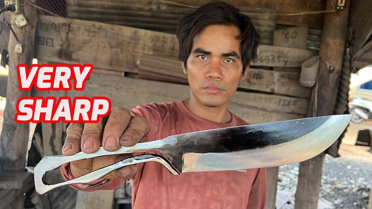 HOW TO MAKE KNIFE FROM LEAF SPRING. - YouTube