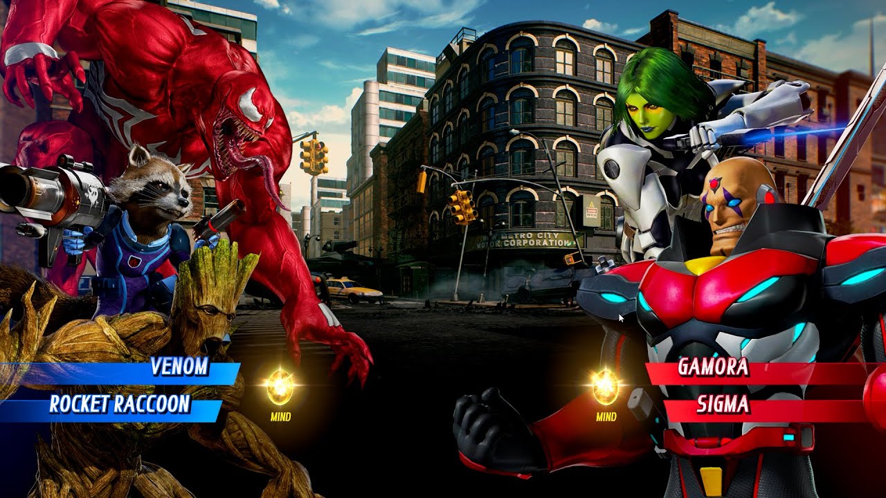 VENOM, ROCKET RACCOON VS GAMORA, SIGMA - Marvel vs. Capcom: Infinite ...