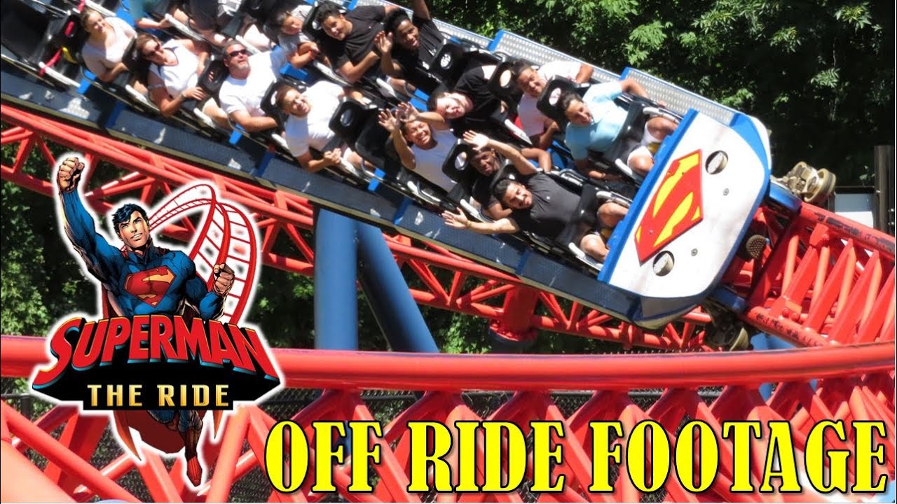 Superman The Ride at Six Flags New England Off-Ride Footage (No ...