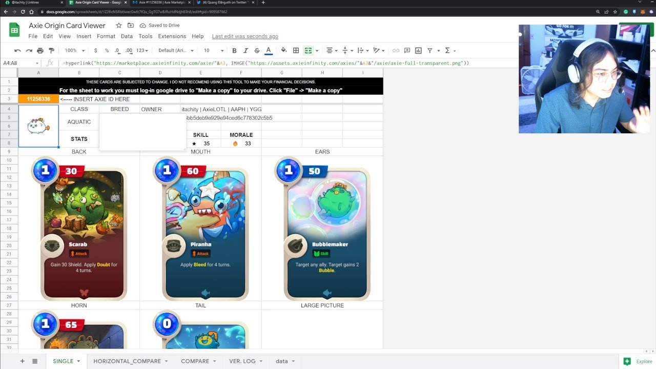 How to view Origin Cards for your Axie | Axie Infinity - YouTube