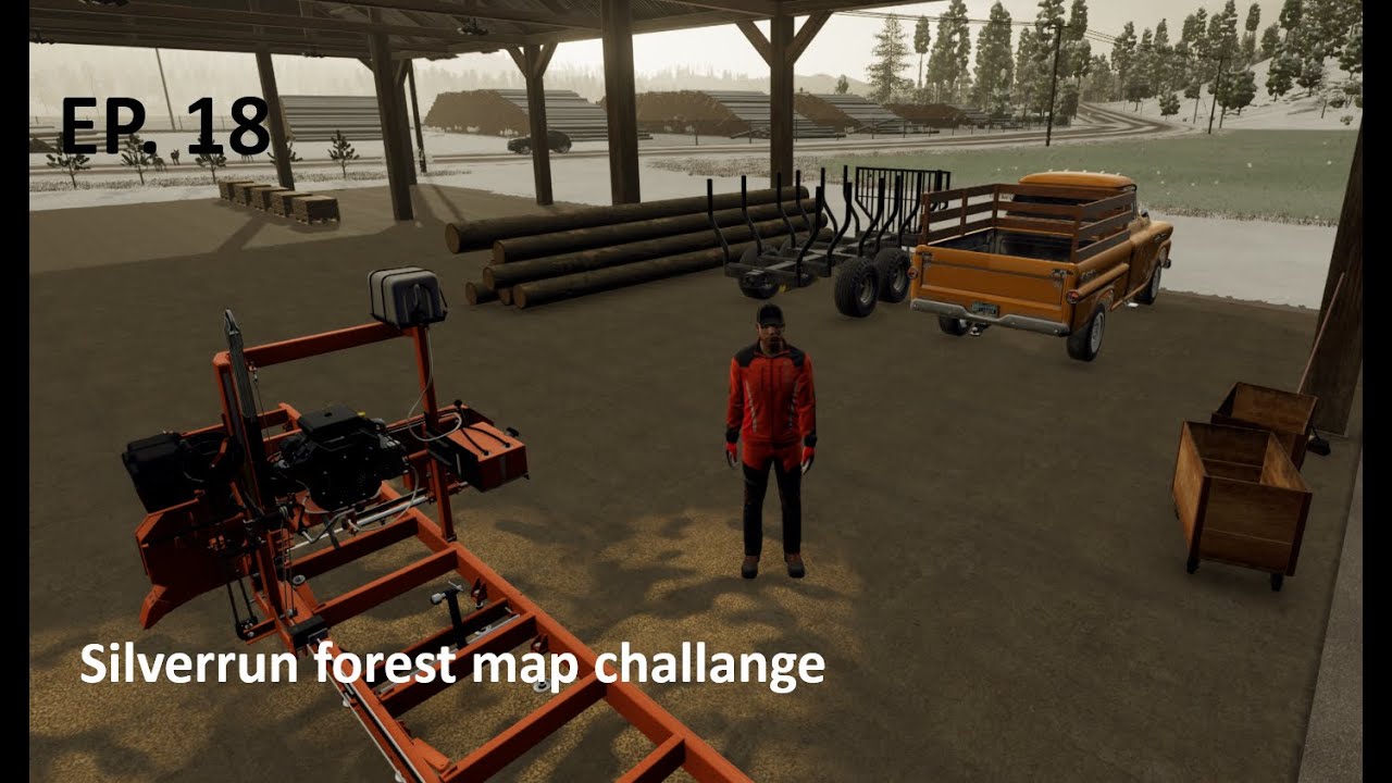 Silverrun forest map challange / FS22 / filling the sawmill with wood ...