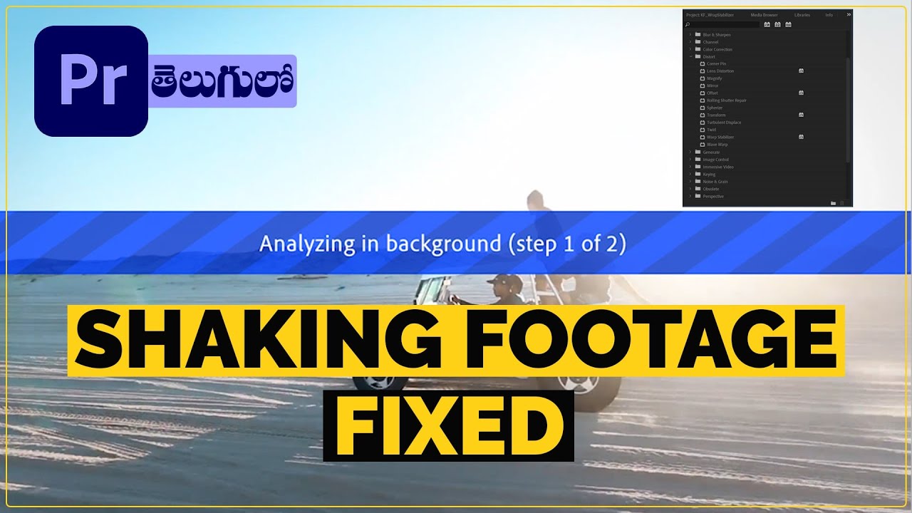 Stabilize your Shaking Videos in Premiere Pro |How to fix Shaking ...