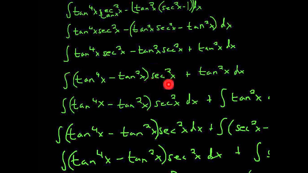 Integral tanx^6 - YouTube