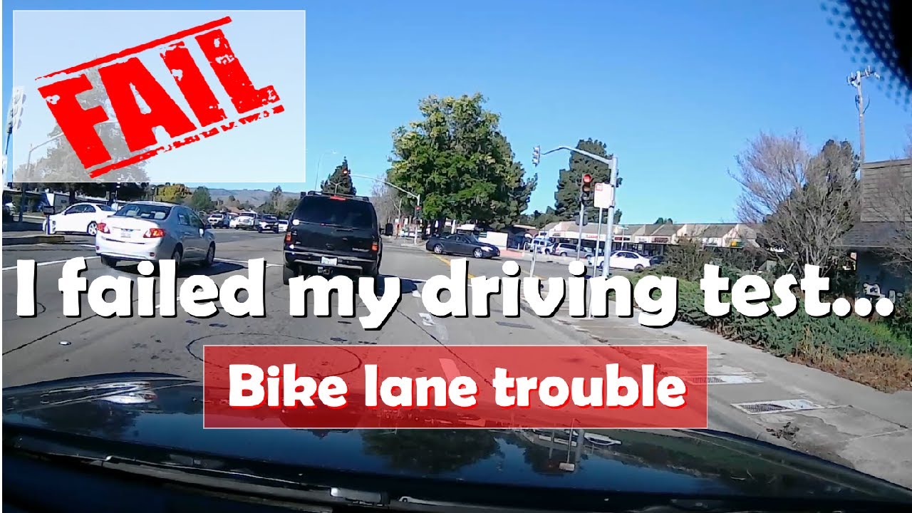 Drive Test FAIL - Bike Lane Critical Error - Official DMV Driving Test ...