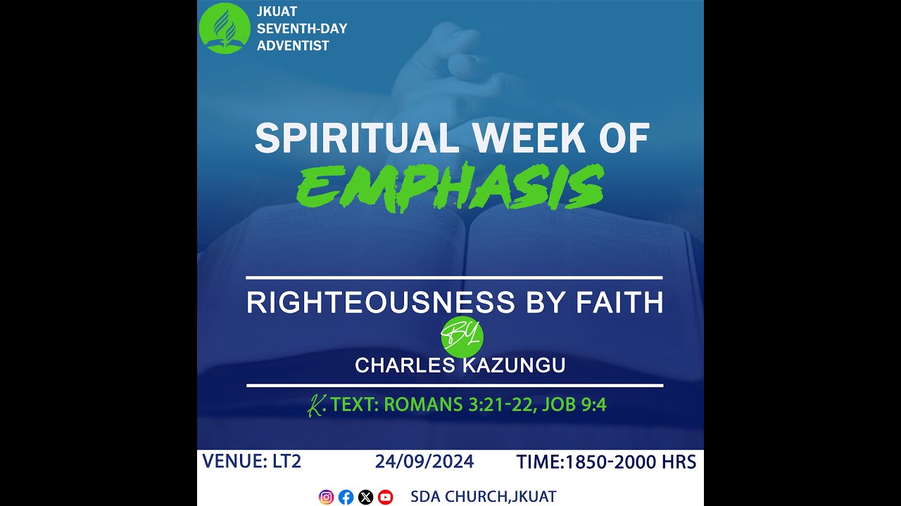 DAY 2 // RIGHTEOUSNESS BY FAITH || SPIRITUAL EMPHASIS WEEK - YouTube