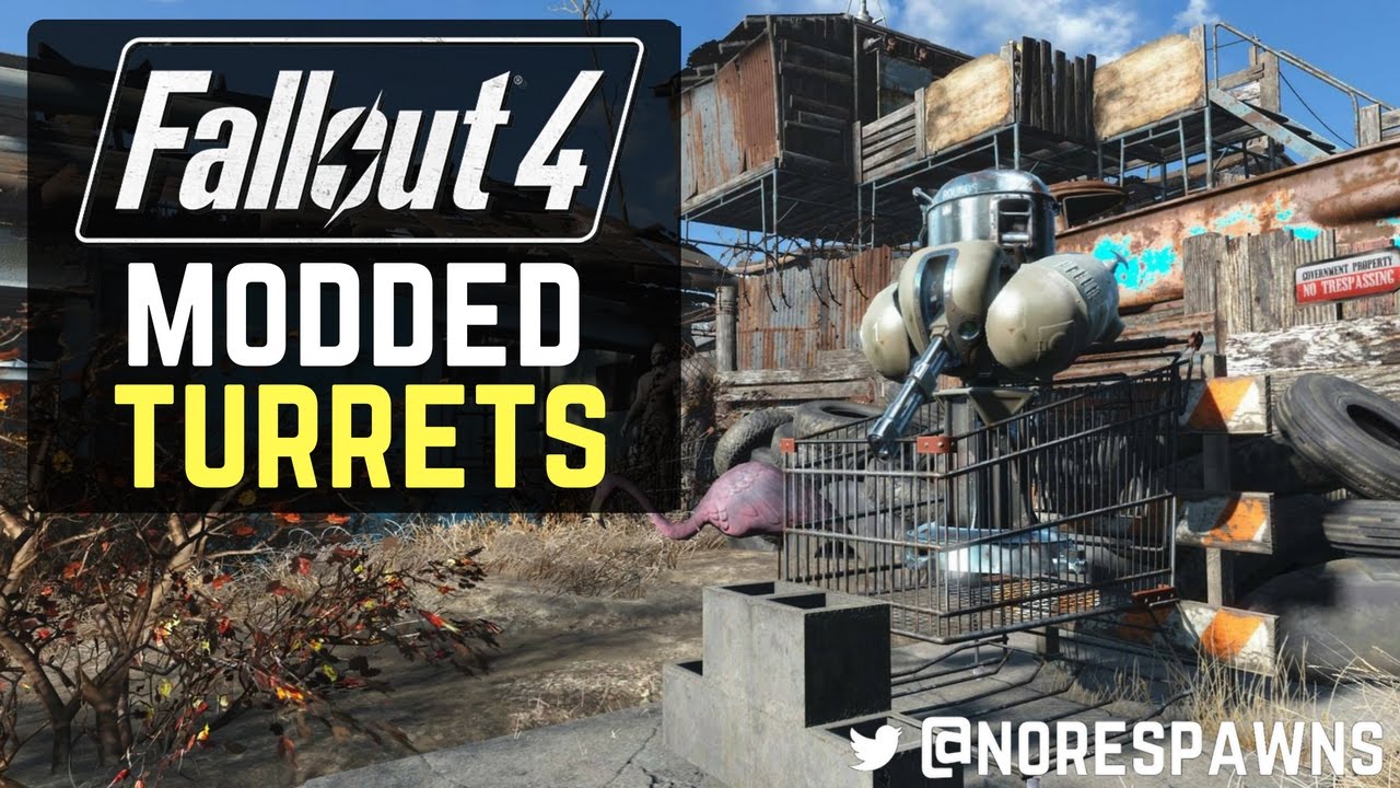 Fallout 4 - Modded Turret Stands (PS4 Mods) - YouTube