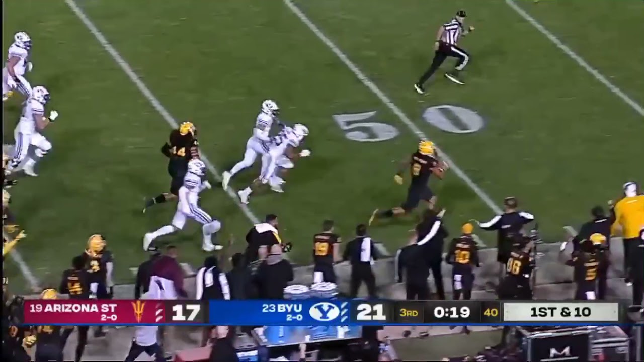 BYU vs Arizona State: Tyler Allgeier's Athleticism is UNREAL!! - YouTube
