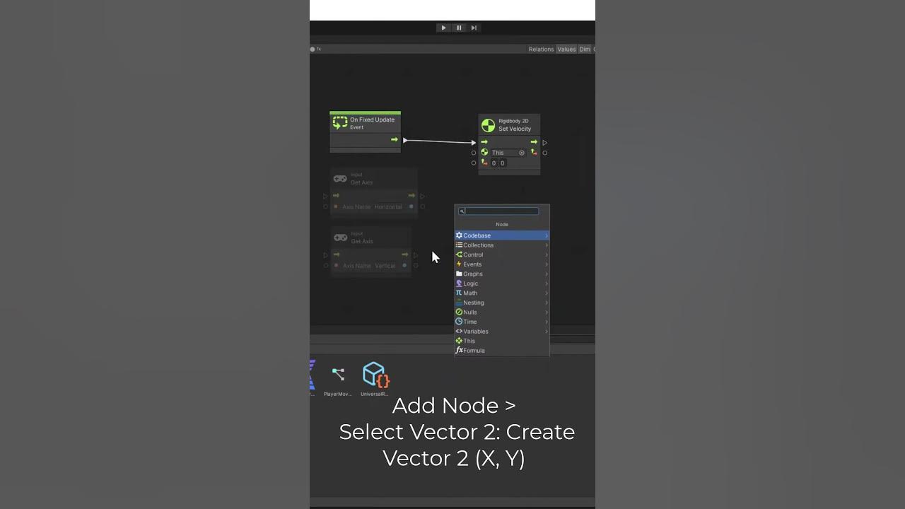 Add 2D Player Movement with Visual Scripting in Unity #Shorts - YouTube