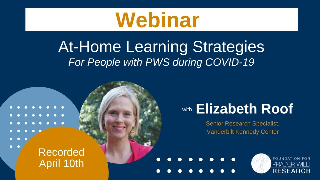 At Home Learning Strategies For People with PWS - YouTube