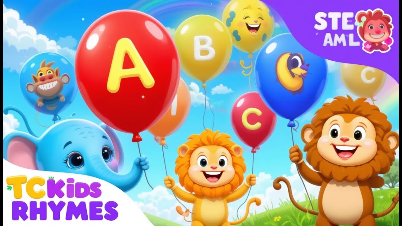 ABC Balloon & Animal Song 🎈🐘 | Learn Alphabet with Fun Animals ...