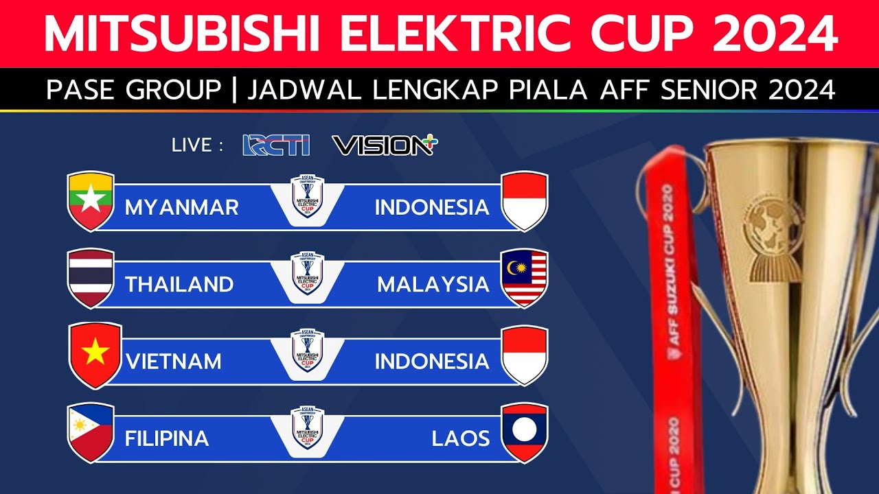 🔴 JADWAL LENGKAP PIALA AFF SENIOR 2024 PASE GRUP - MITSUBISHI ELECTRIC ...