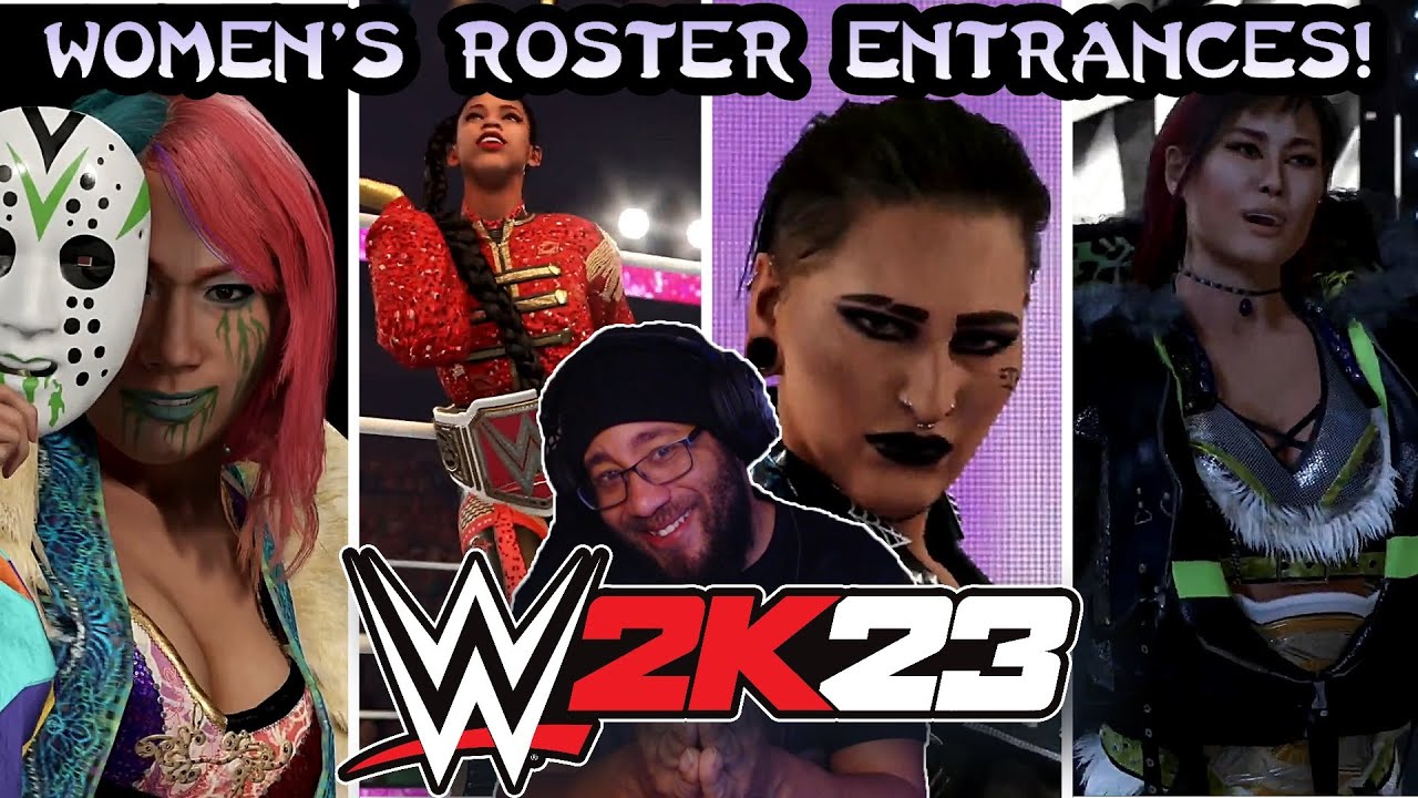 B_Ninja REACTS! | WWE 2K23 Women's Roster Entrances - YouTube