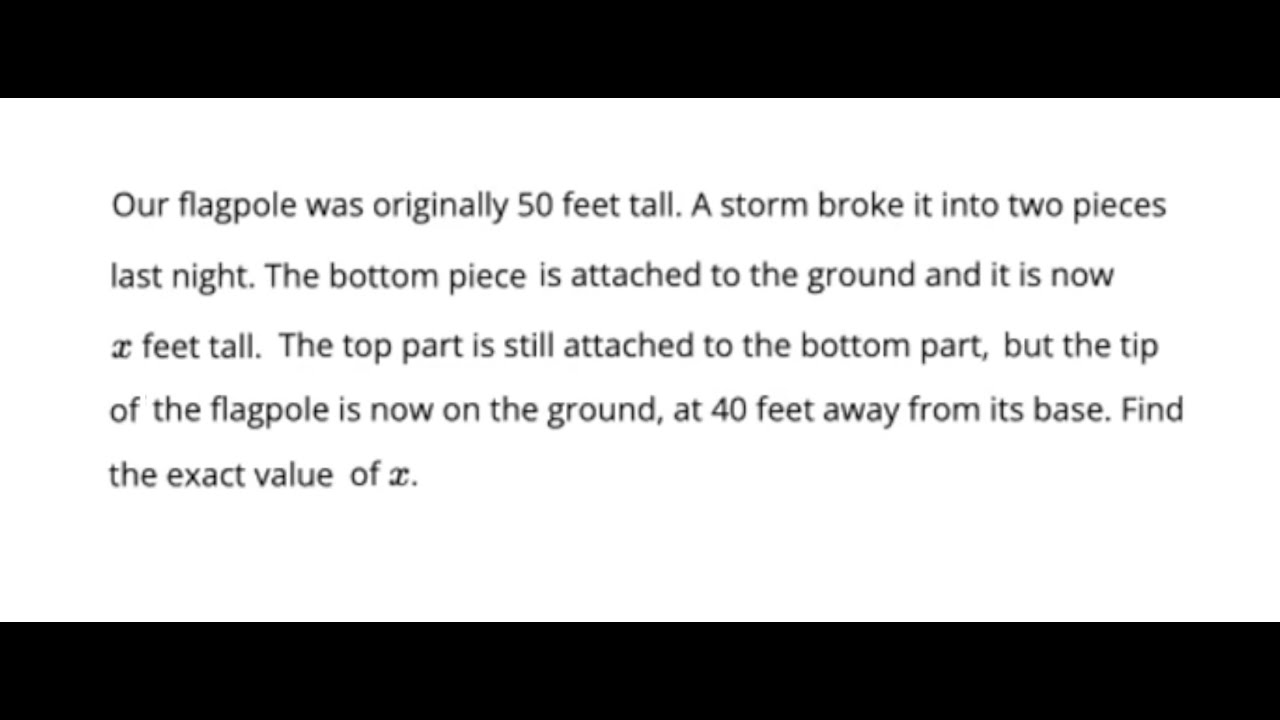 The Flagpole Problem - YouTube