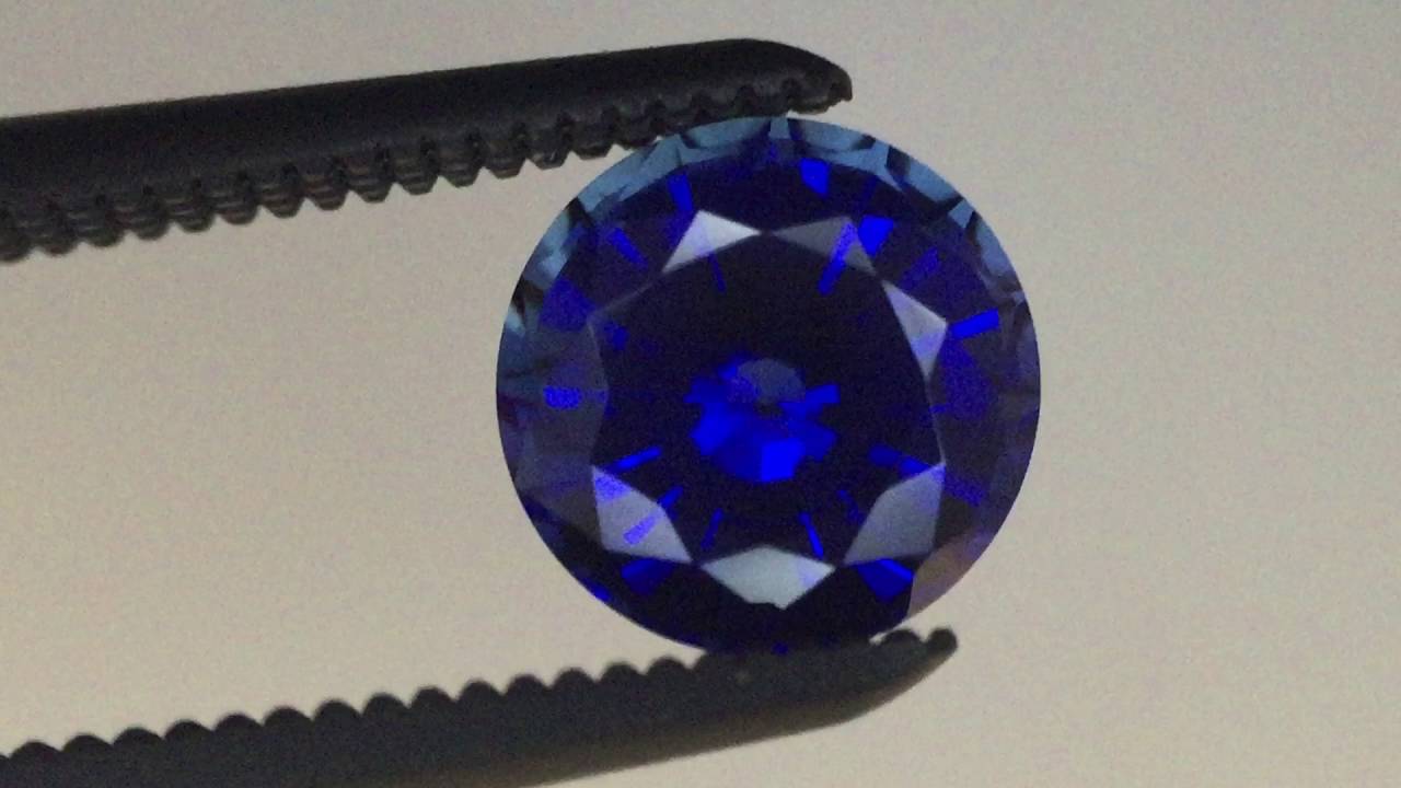 Grade GEM CHATHAM CREATED BLUE SAPPHIRE Round Cut Gems - YouTube