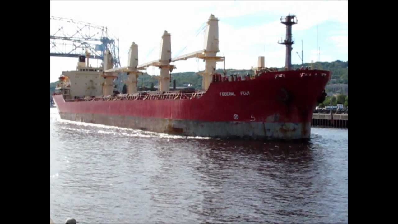 Federal Fuji Departs Duluth - YouTube
