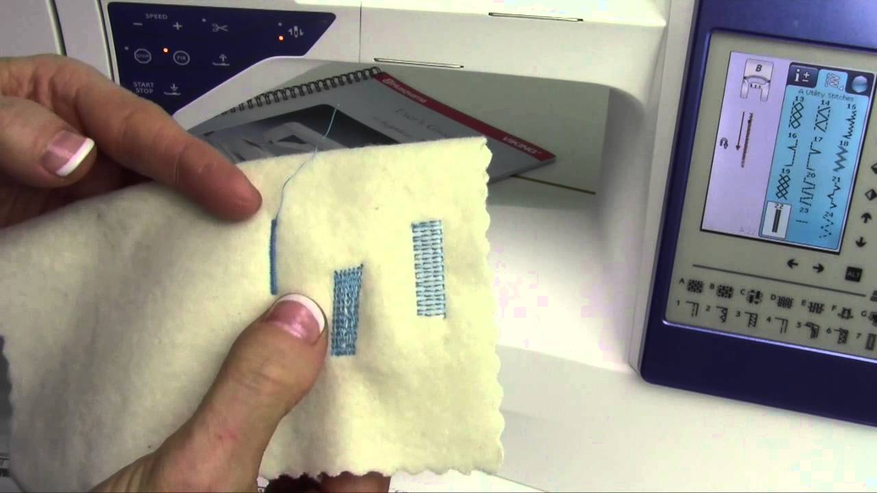 Husqvarna Viking Sapphire 960 35 Bar Tack & Belt Loop Stitches - YouTube