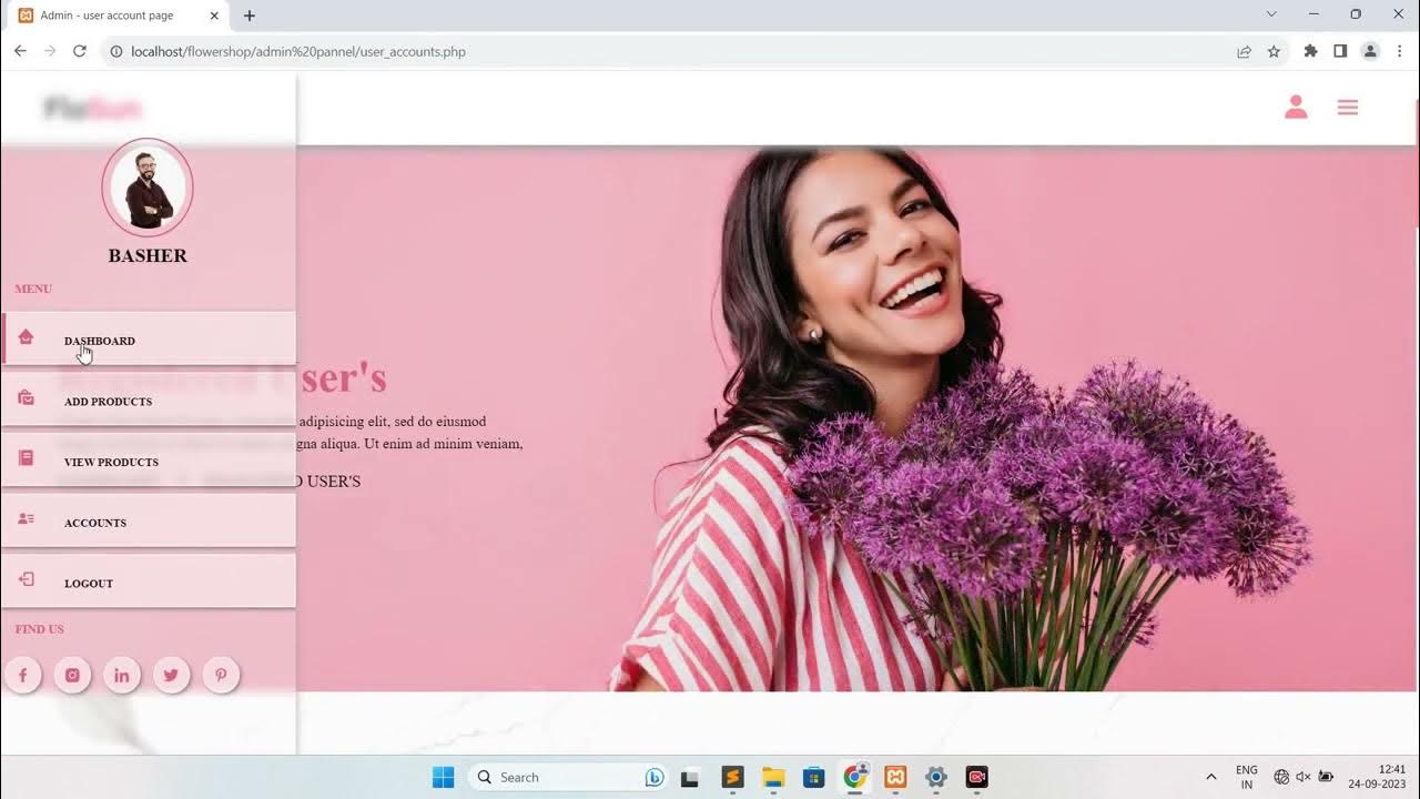 3 Creating A Stunning Flower Shop Website Html Css Js Php And Mysql Youtube