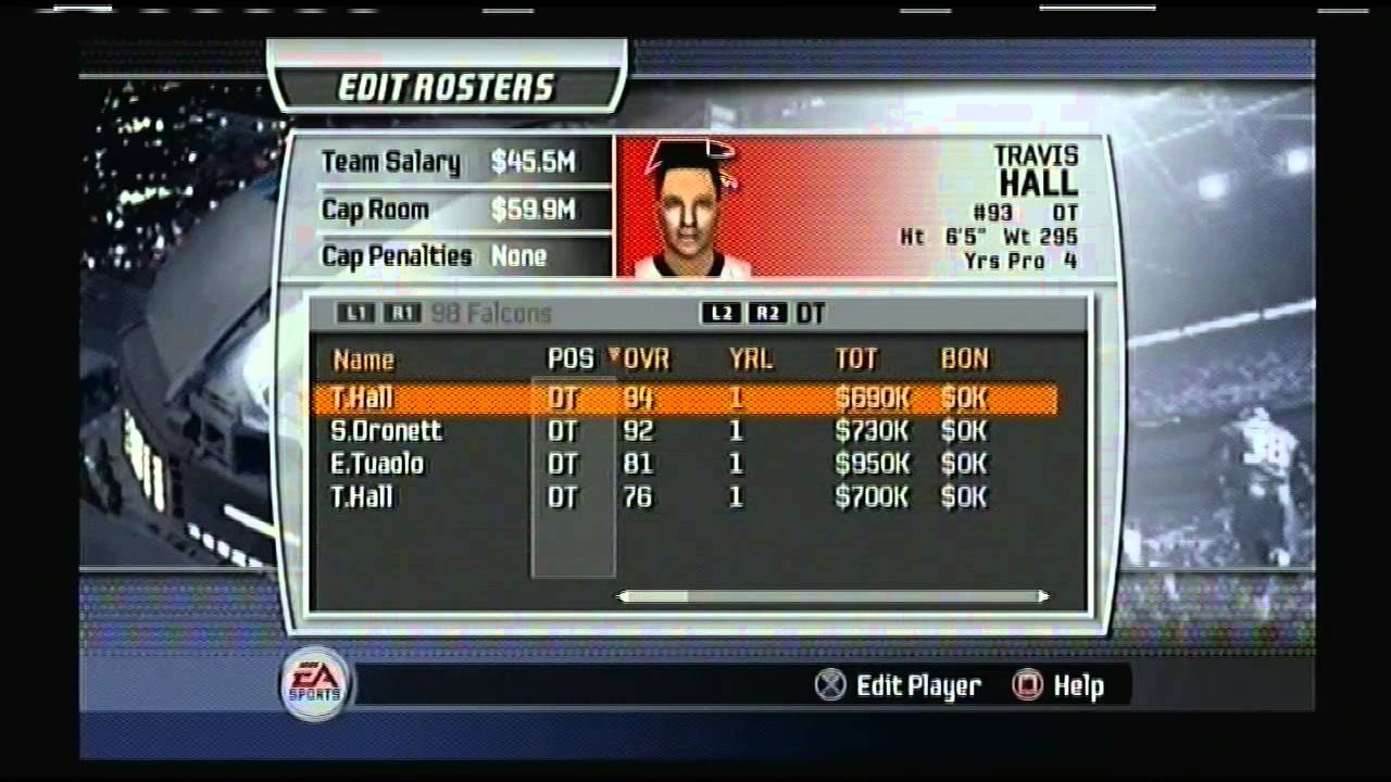 Madden NFL 07 Legendary Team Roster 1998 Atlanta Falcons - YouTube