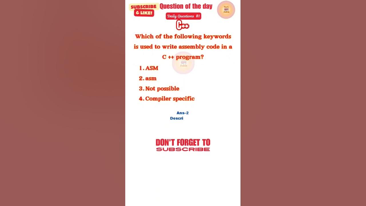 Question Of The Day C 📚computerscience Shorts Computer Programminglanguages Youtube