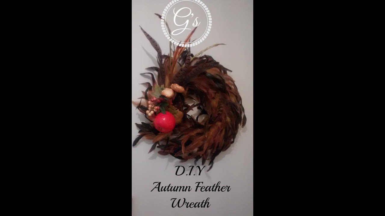 DIY/Tutorial Autumn/Fall Feather Wreath - YouTube