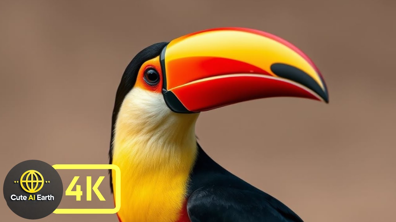 4K AI Toucans Toucan Colorful Birds Relaxing Peaceful Calming Sleep ...