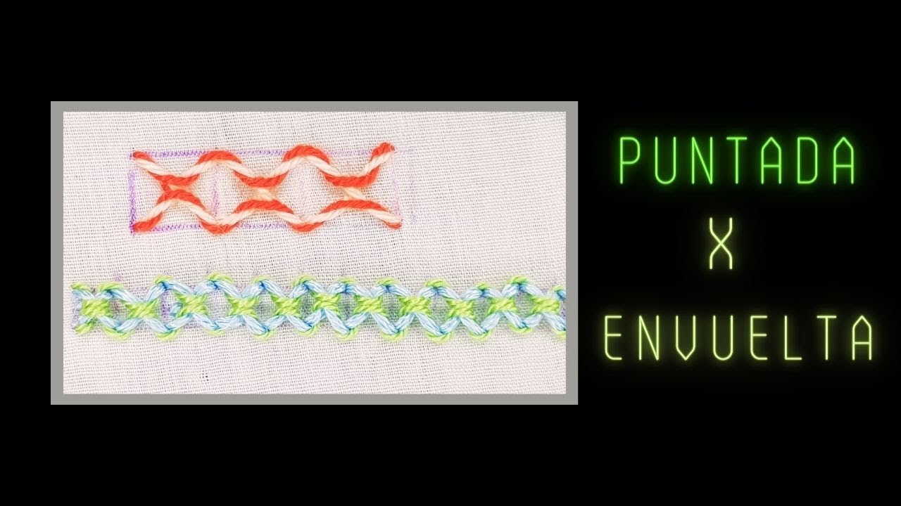PUNTADA X ENVUELTA PASO A PASO - YouTube