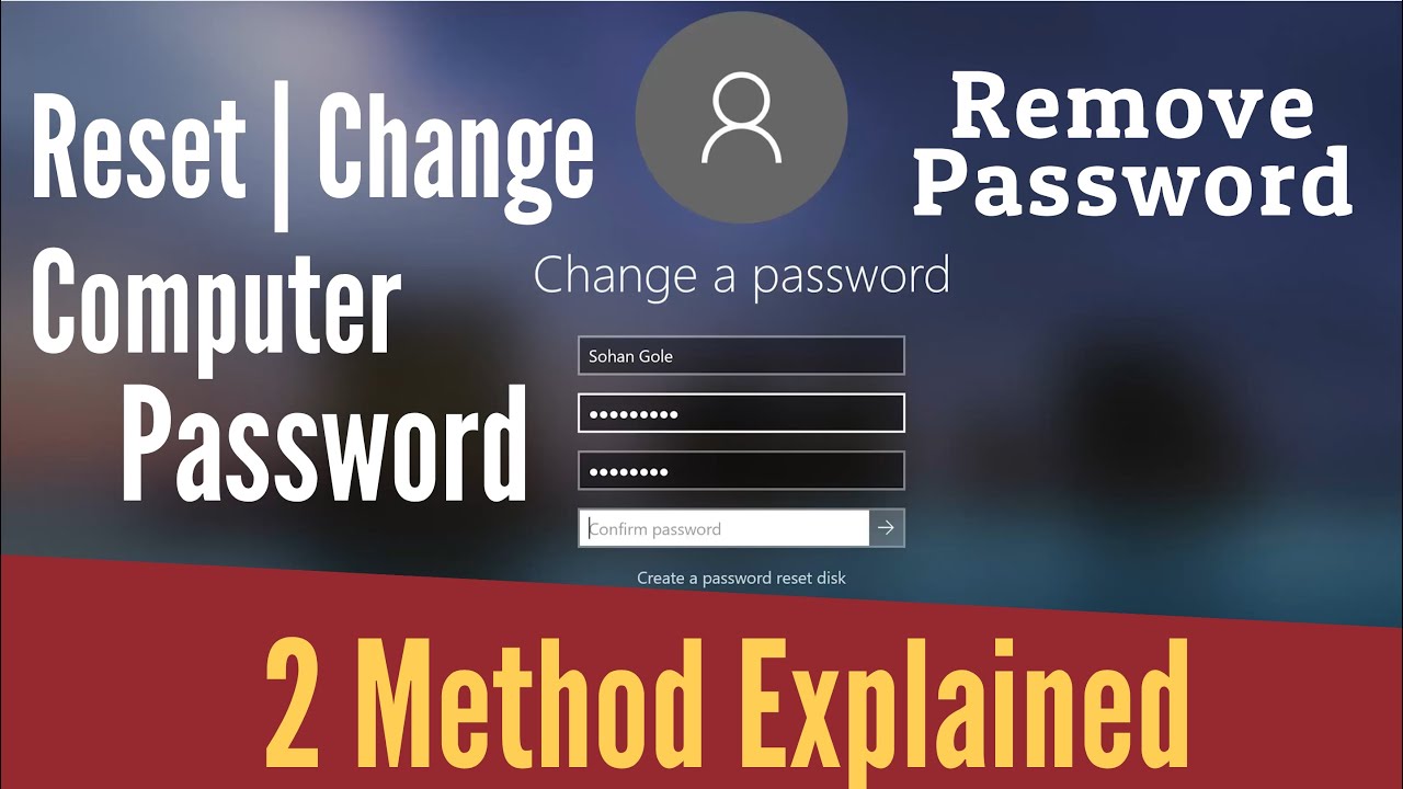 How to Reset Windows Password using GUI - YouTube