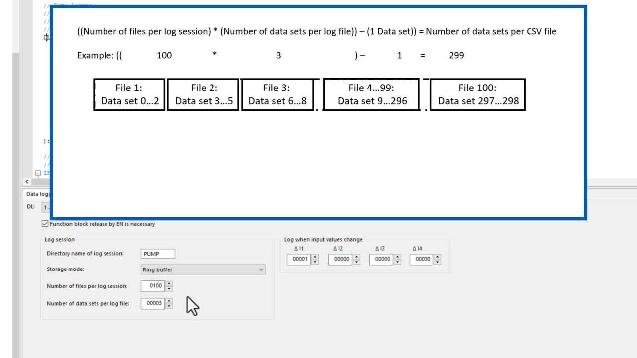 Handling of the data logger as a ring buffer with the easyE4 using the ST programming language ...
