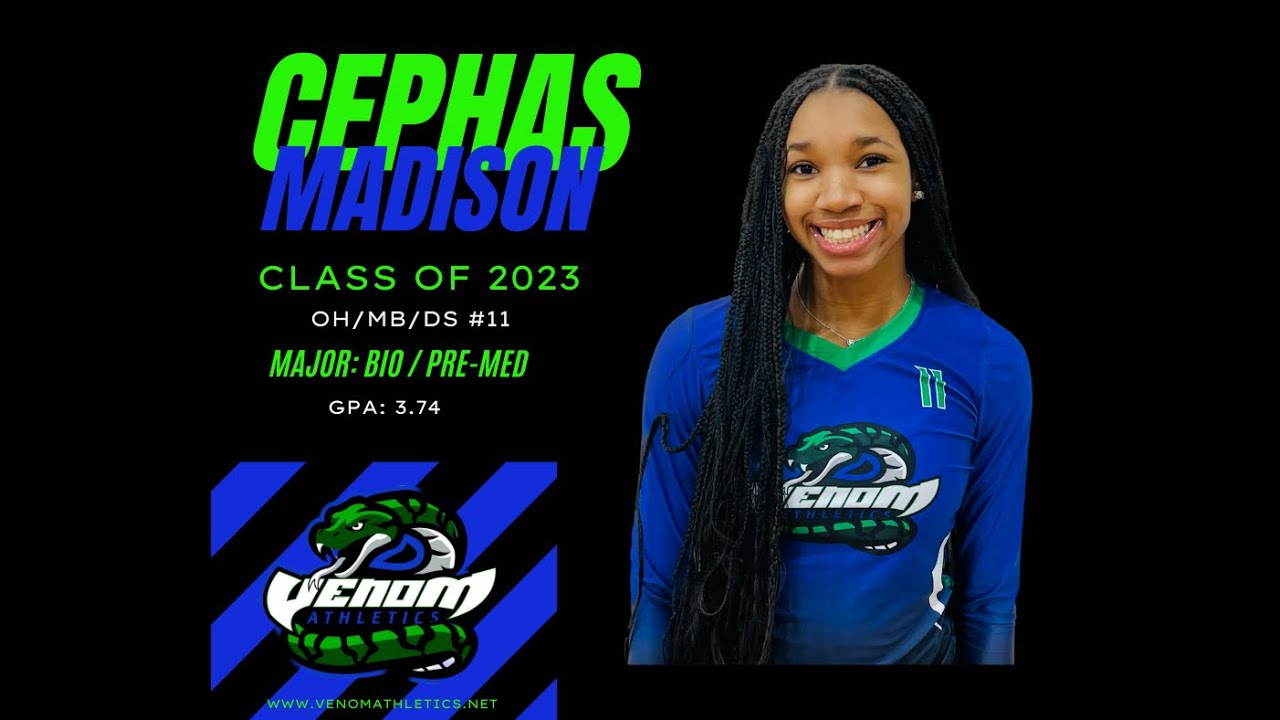 Madison Cephas Class of 2023 Outside Hitter/All around player - YouTube