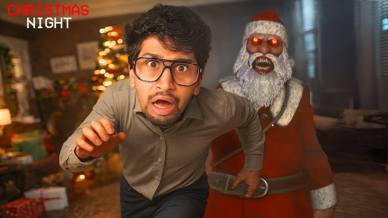 Surviving CHRISTMAS HORROR NIGHT with SANTA's Dark Secret - YouTube